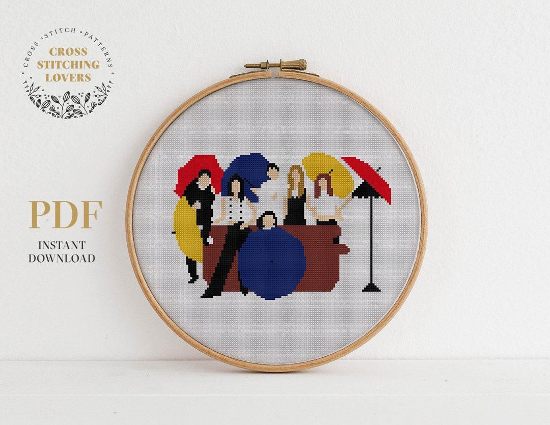 Friends INTRO Cross Stitch Pattern, Umbrella Theme Counted Cross Stitch ...