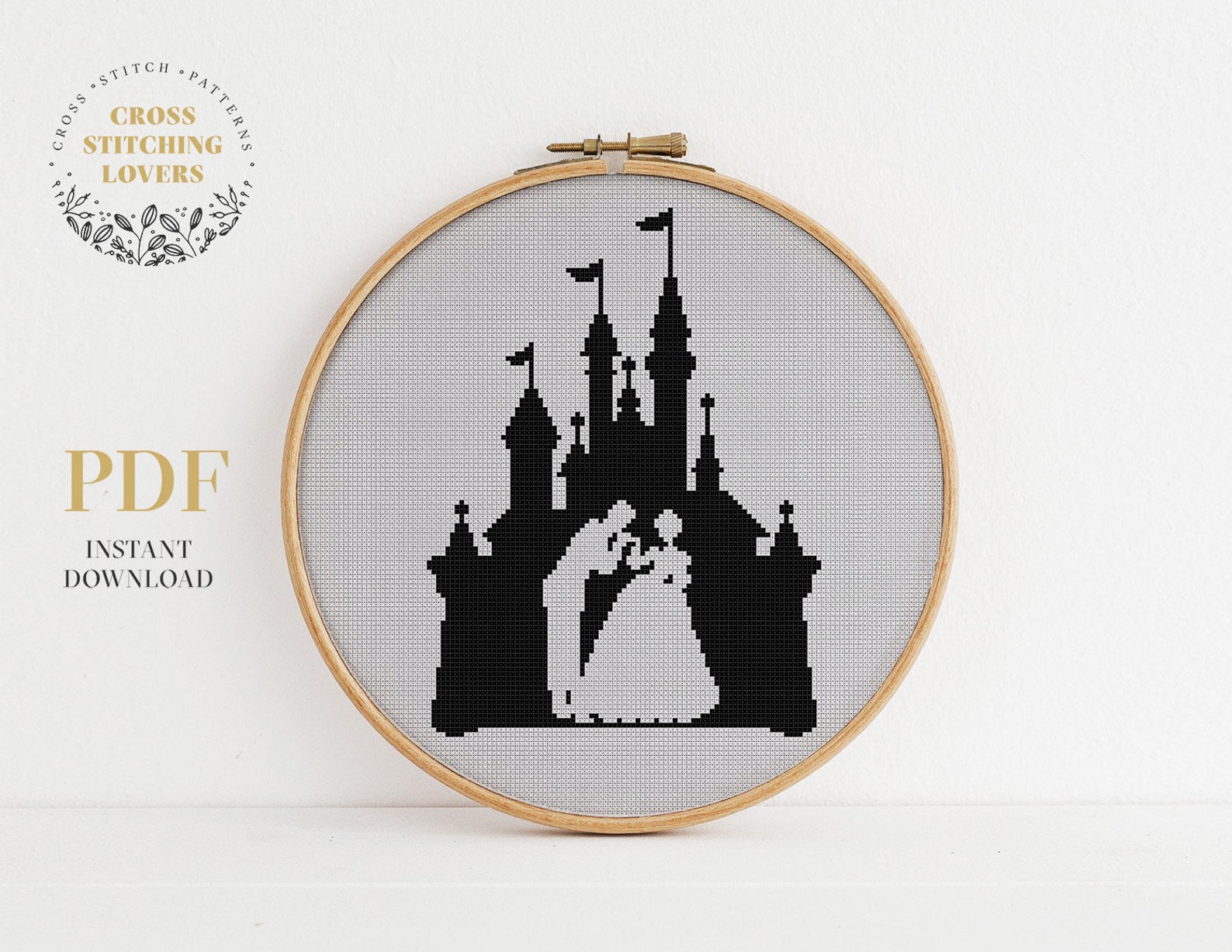 Princess and Prince Cross Stitch Pattern, Easy Cross Stitch Design, PDF ...