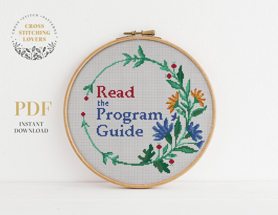 Modern Cross Stitch Pattern, Ironic Text PDF Cross Stitch Chart ...