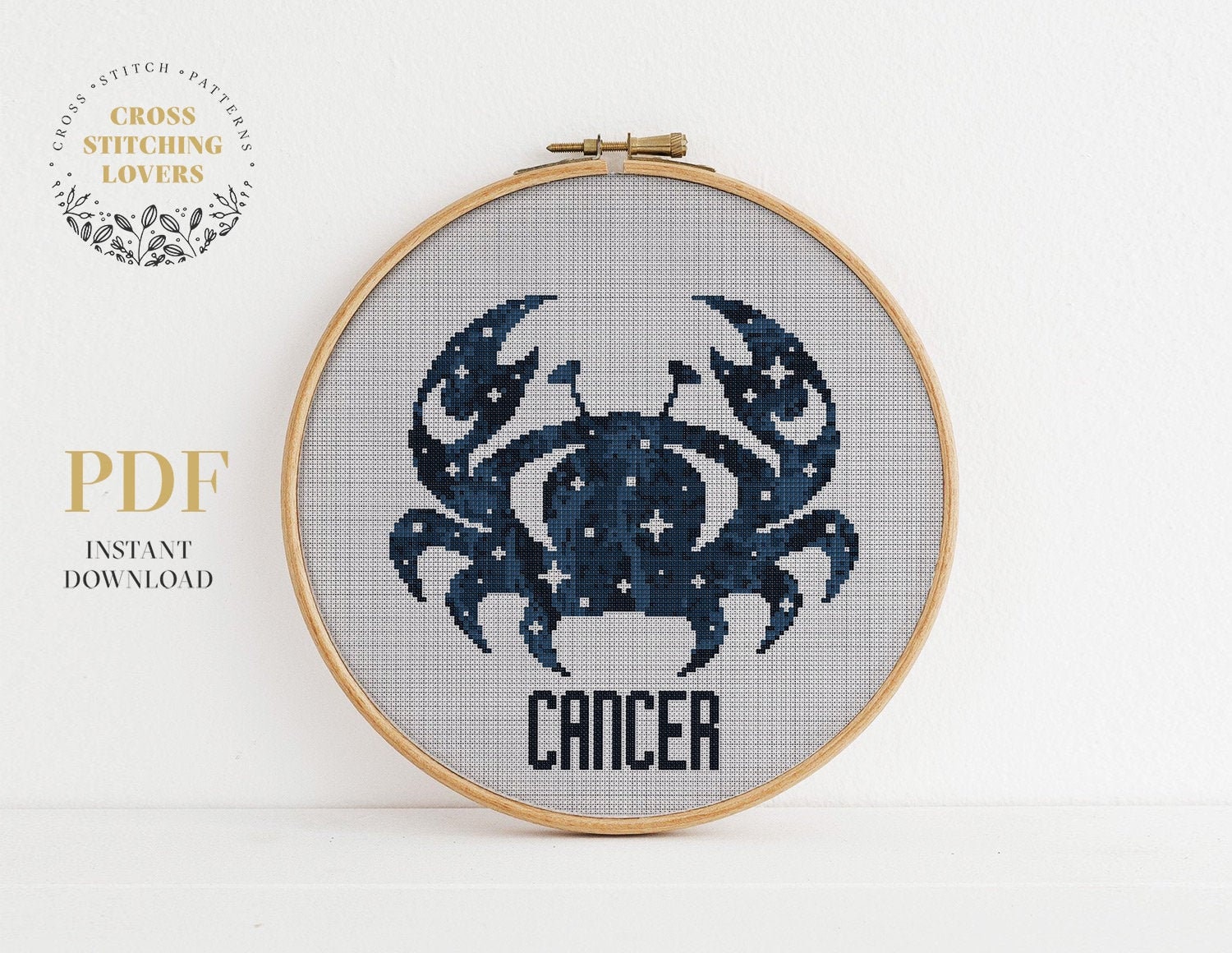 Cancer Zodiac Cross Stitch Pattern Astrology Theme Embroidery - Etsy