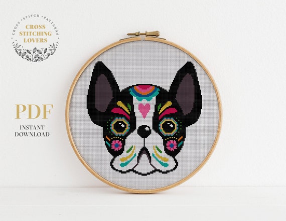 Cute Dog Cross Stitch Pattern Fun and Easy Counted Cross | Etsy