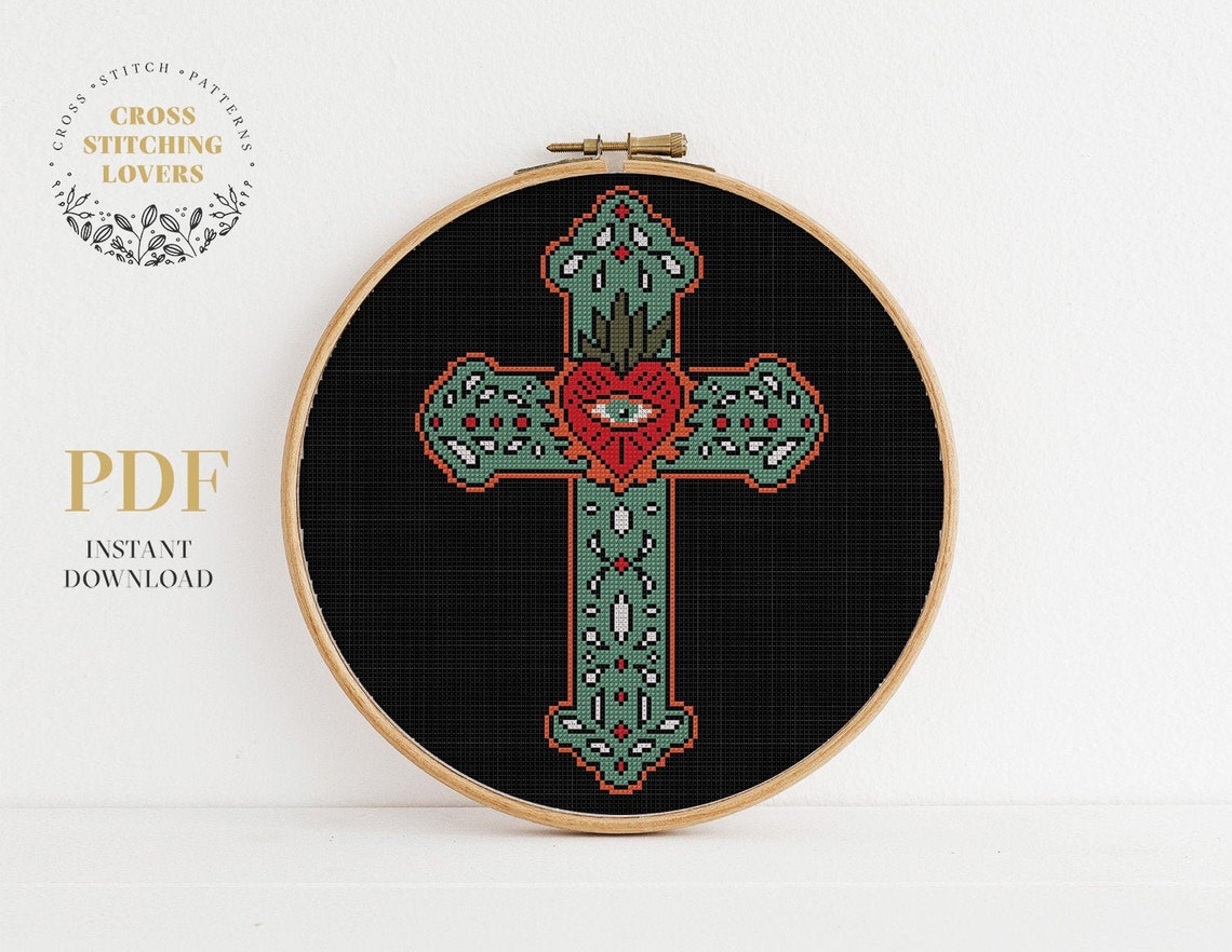 Gothic Embroidery Pattern Mystical Goth Counted Cross Stitch - Etsy