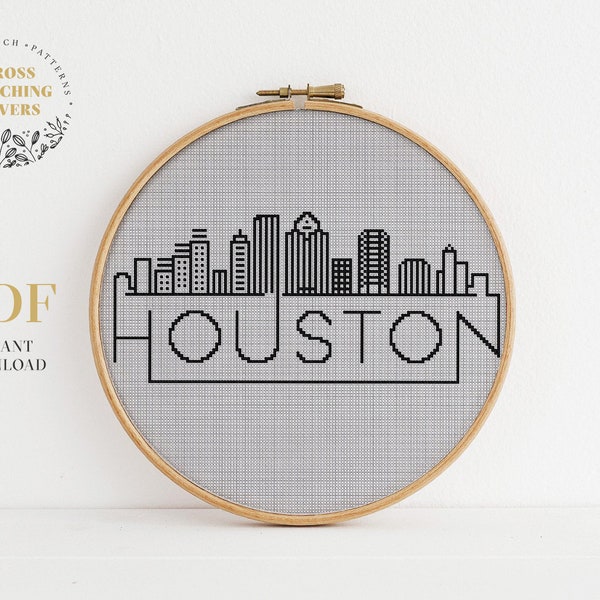 Houston Skyline - Etsy