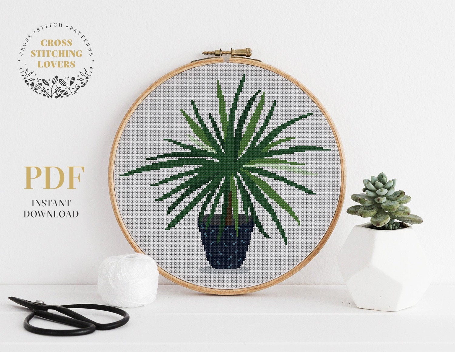 Home Plant Cross Stitch Pattern, PDF Counted Cross Stitch Project ...
