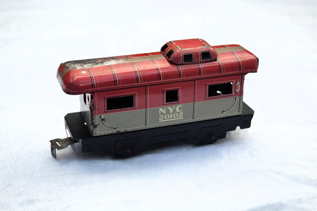 Vintage Tin Litho Marx Train Car NYC Caboose Car - Etsy