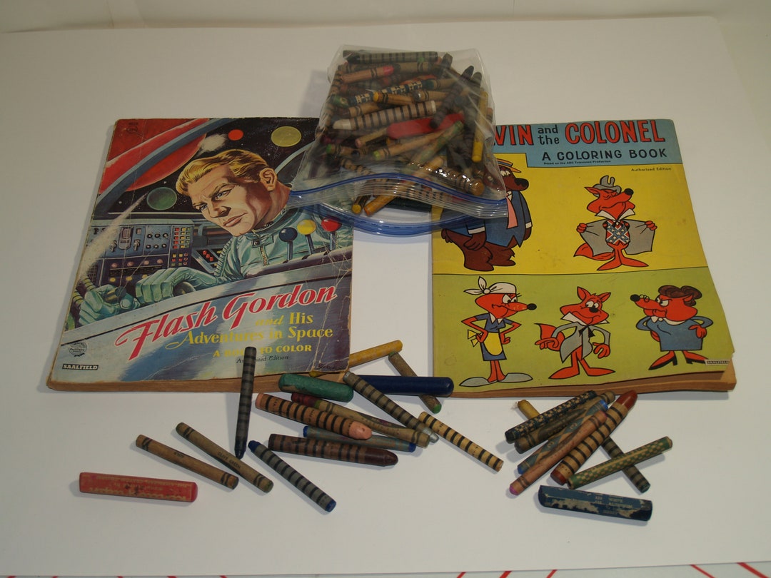 Vintage Coloring Books & Crayons Flash Gordon - Etsy