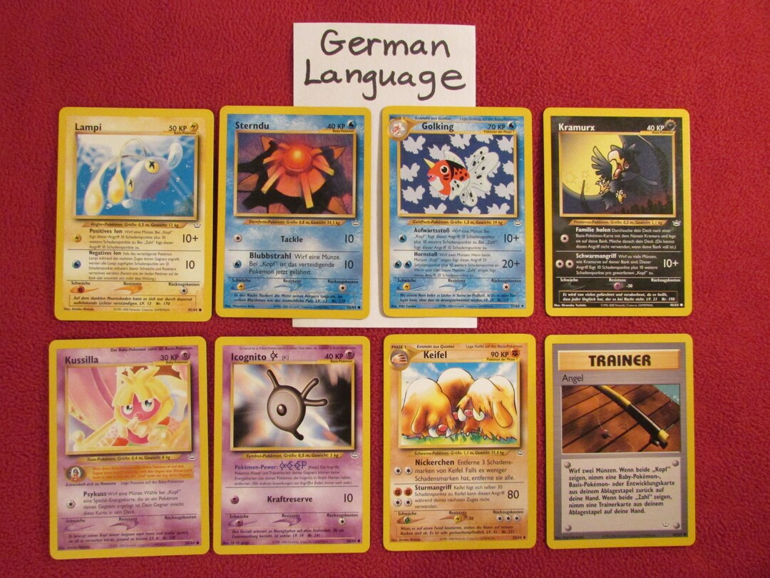 24 Assorted German Language Cards - Etsy