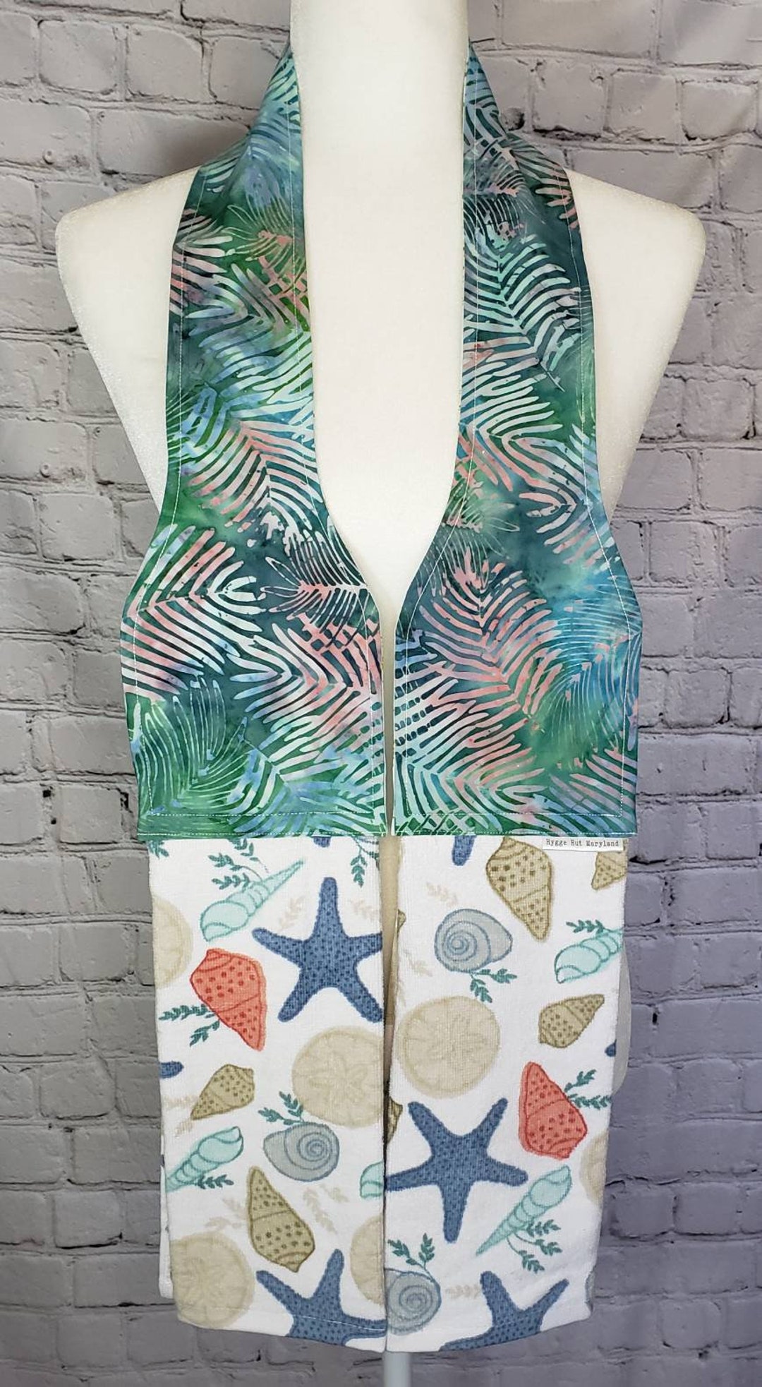 Kitchen Boa, Kitchen Scarf, Kitchen Hand Towel, Dish Towel, Coastal Sea ...
