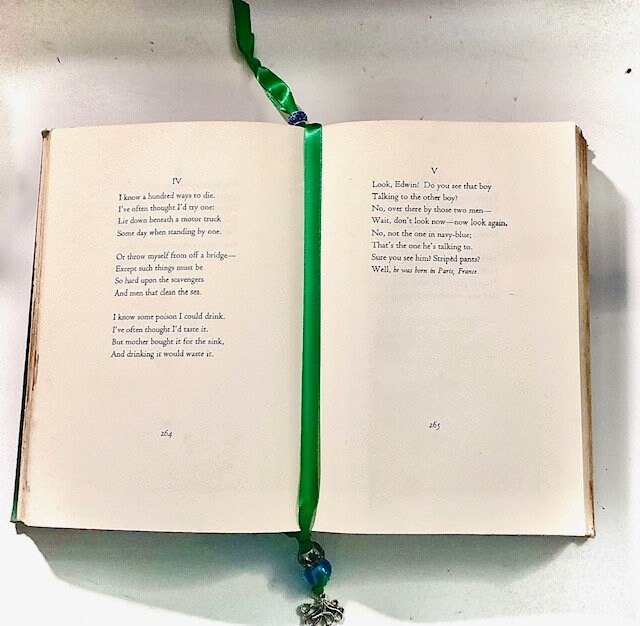 Fancy Beaded Ribbon Bookmarks, With Charm (set of 2) *customized* - Etsy