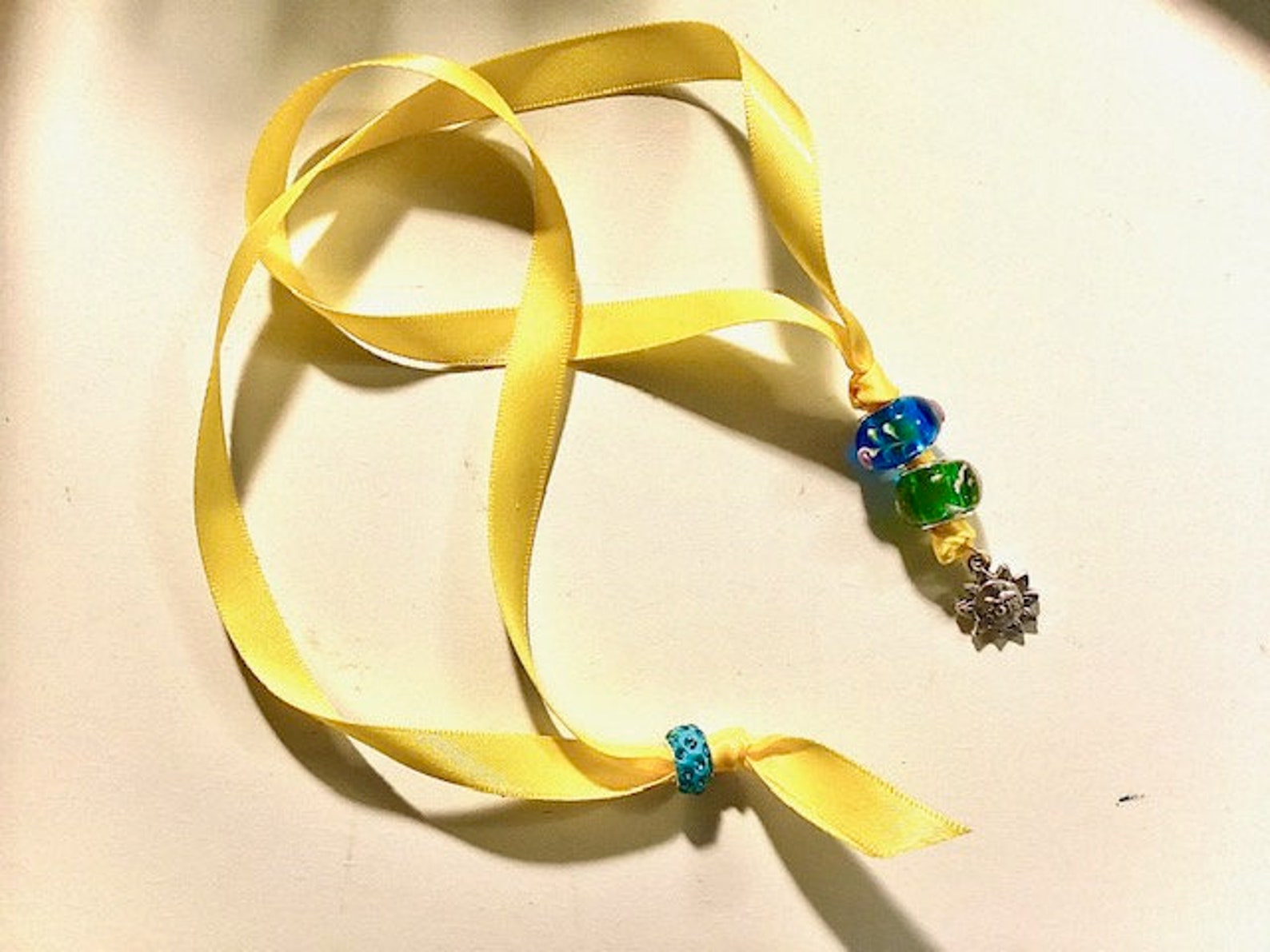 Fancy Beaded Ribbon Bookmarks, With Charm (set of 2) *customized* - Etsy