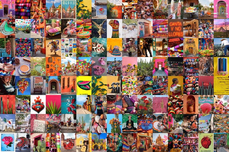 DIGITAL Lindo Mexico Wall Collage Kit - Etsy