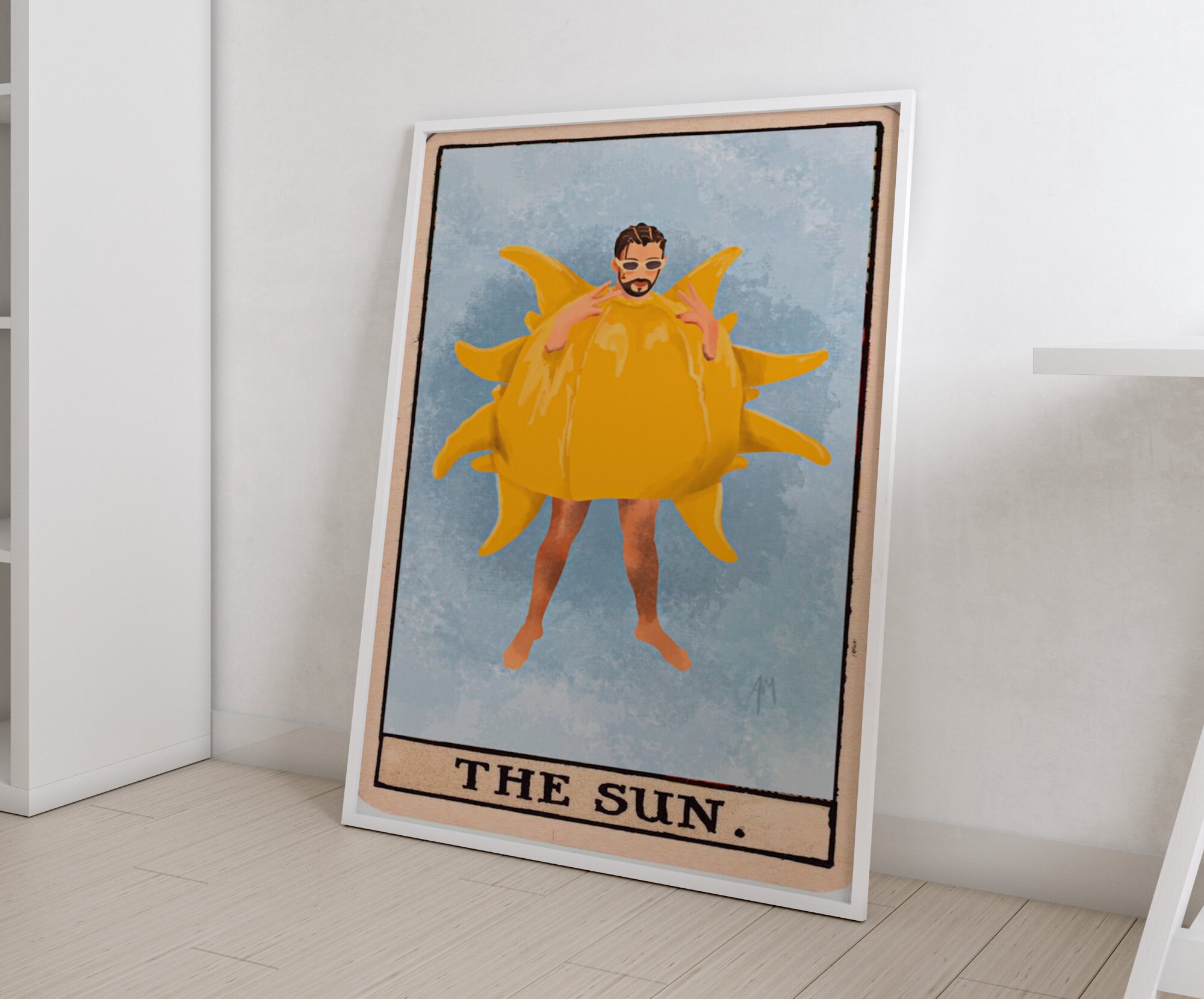 Bad Bunny "El Sol" Tarot Poster, Bad Bunny tour merch, Un Verano Sin ti ...