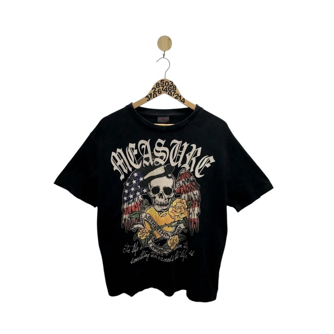 Ed Hardy Inspired Space Opera Skulls Tee Cross Graphic Size L - Etsy