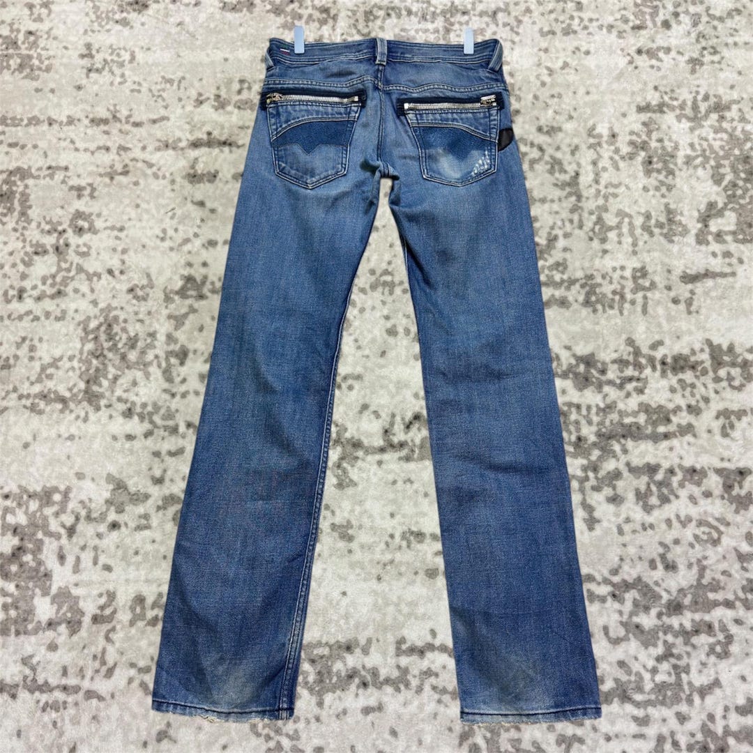 Vintage Diesel Slammer Men’s Distressed Zipper Back Pocket Blue Jeans ...