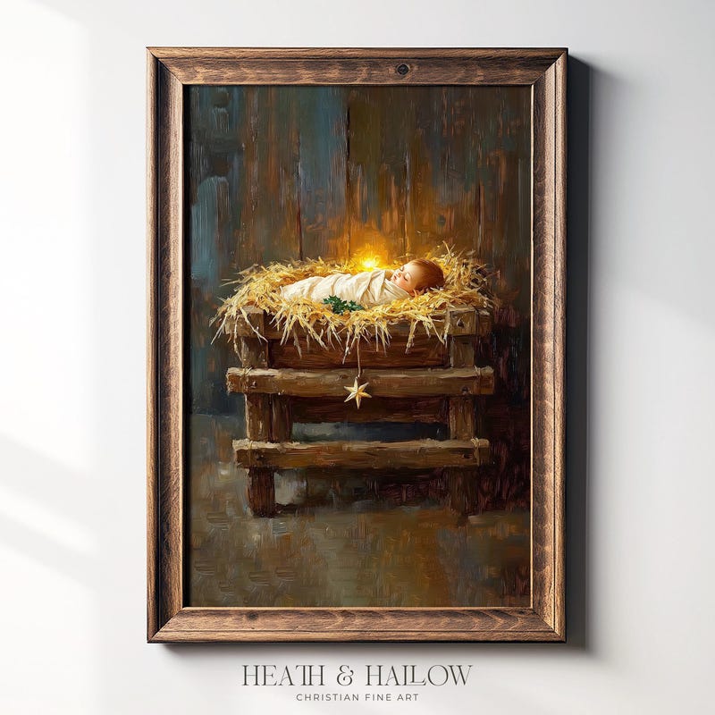 Manger Scene Painting - Etsy