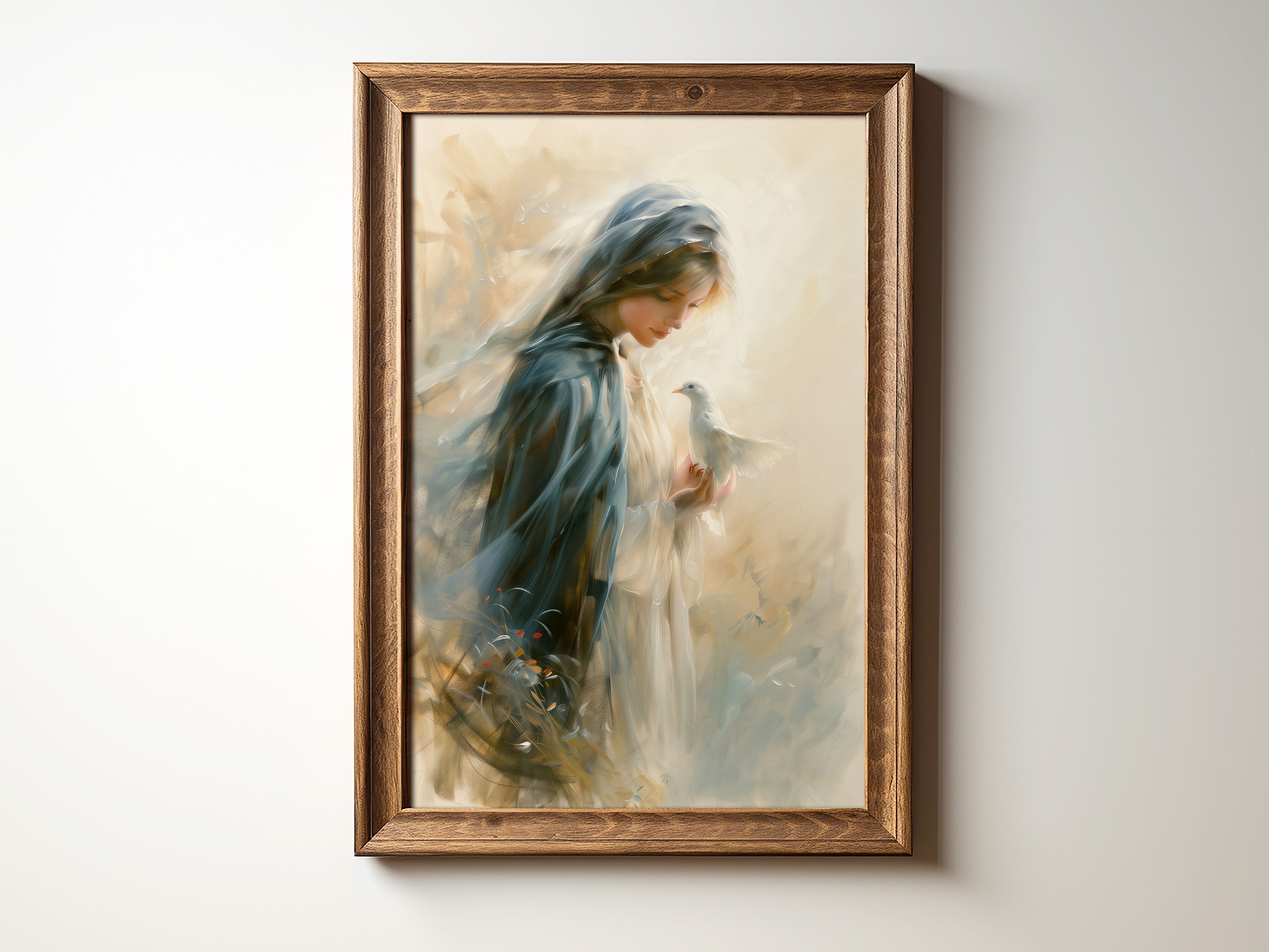 Holy Spirit Dove Decor | Virgin Mary Wall Art | Catholic Art ...