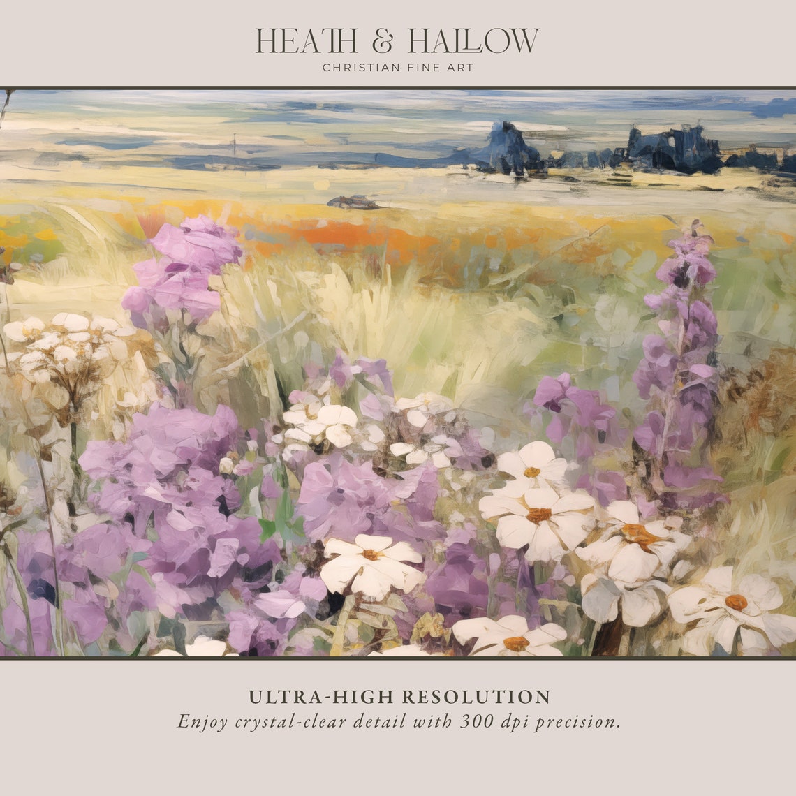 Lavender Fields Vintage Wall Art | Spring Cottagecore Decor | French ...