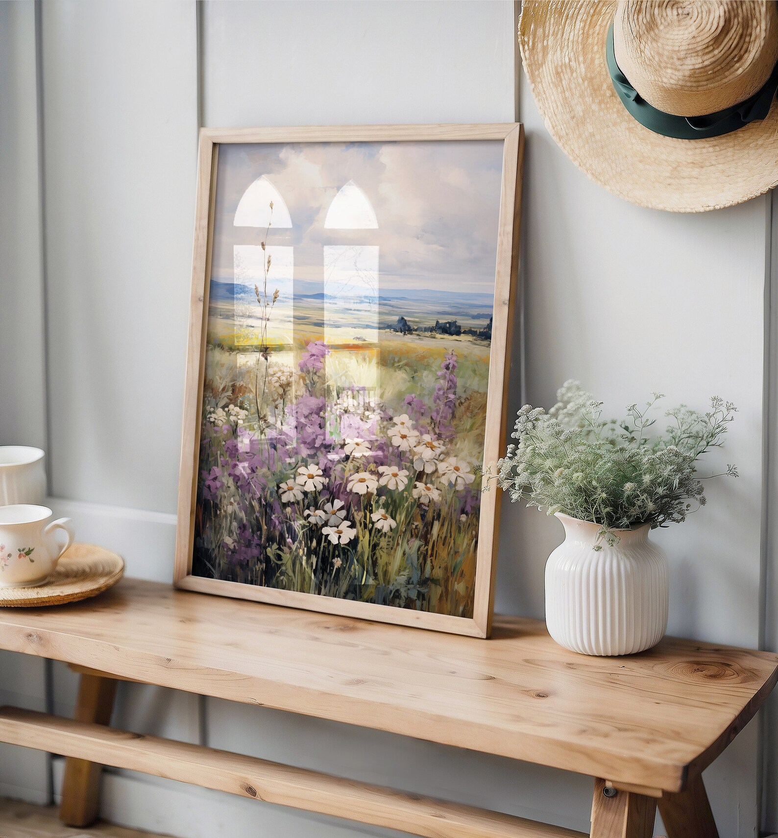 Lavender Fields Vintage Wall Art | Spring Cottagecore Decor | French ...