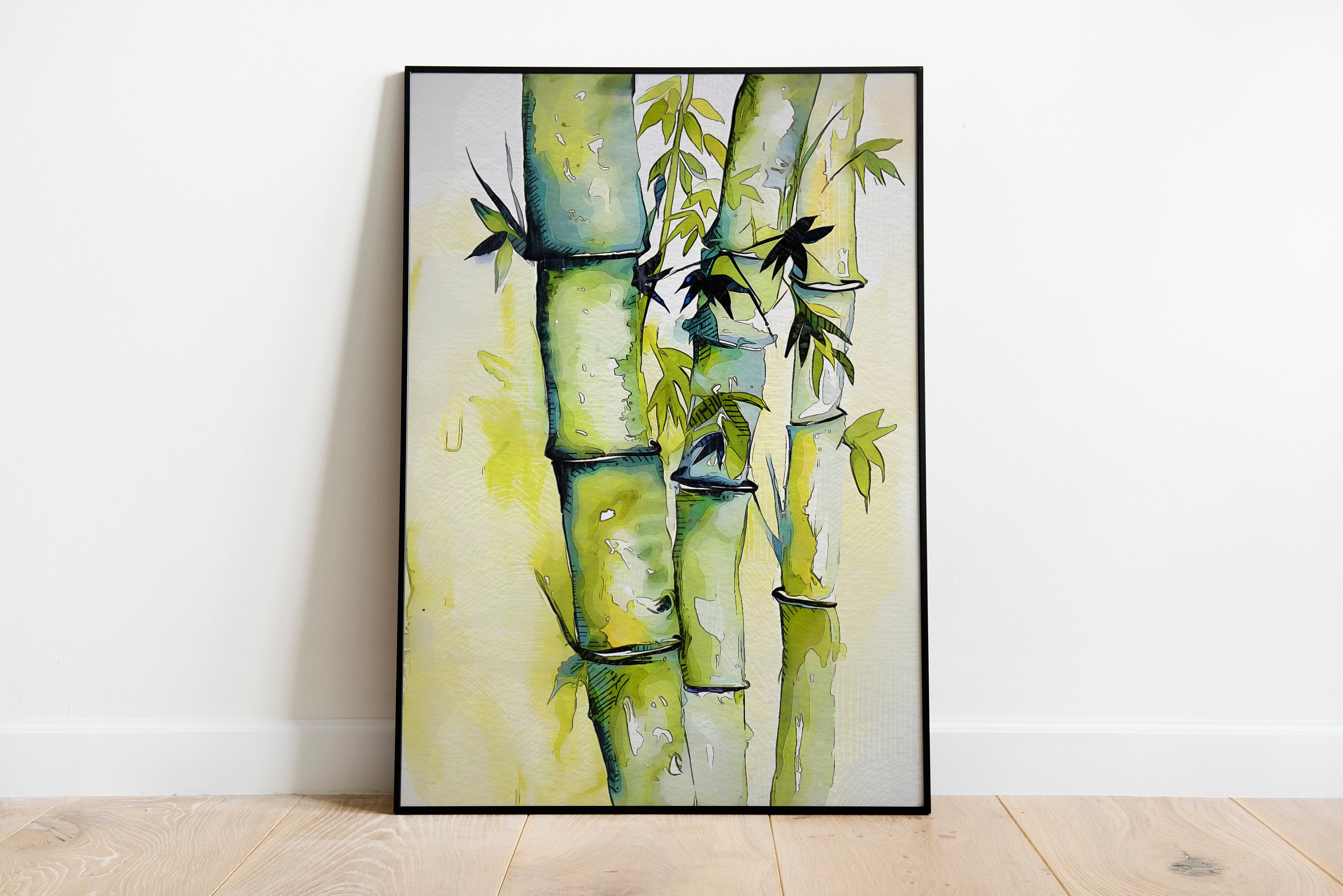 Bamboo Poster, Bamboo Wall Art Print, Greenery Gallery Wall Art ...