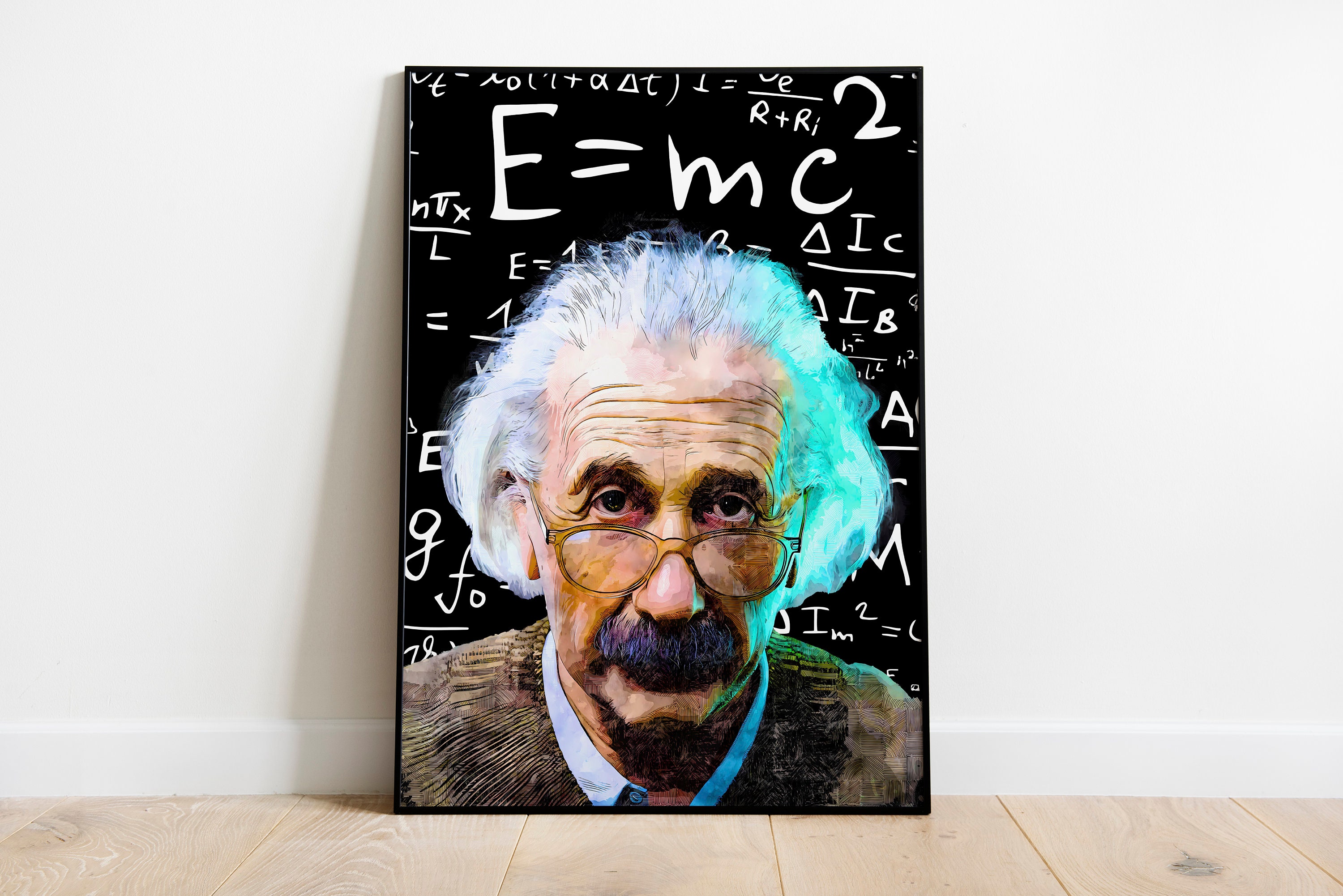 Albert Einstein Poster, Physicist, E=mc2, Love Science , Digital Print ...