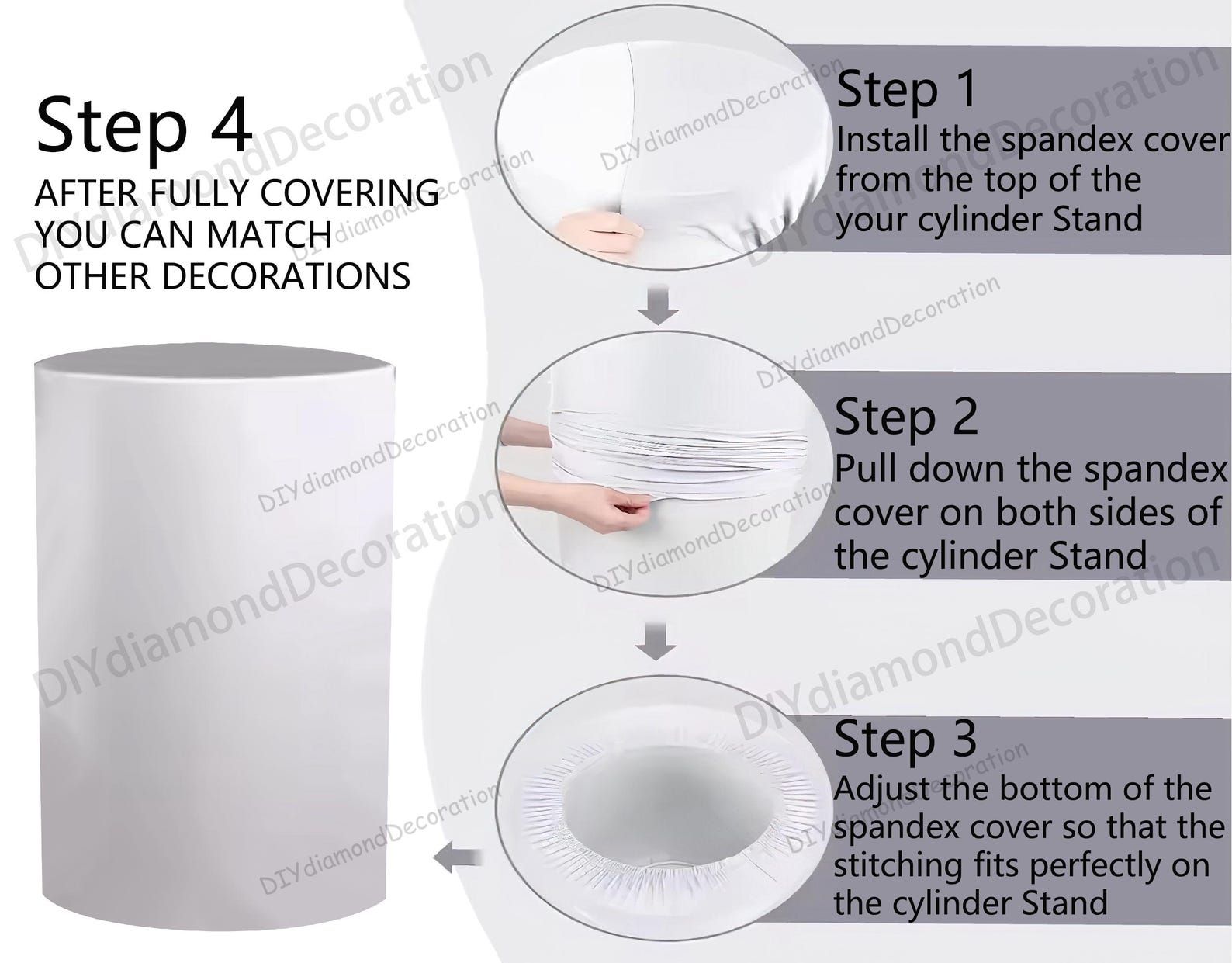 Custom Theme Picture Fabric Round Backdrop Stand Covers Cylinder Cover ...