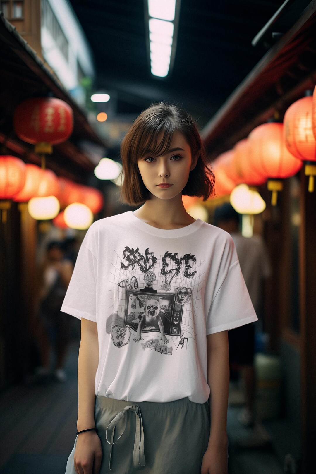 Distorted Cyberpunk Horror Collage Art With Creepy Baby, TV Static ...