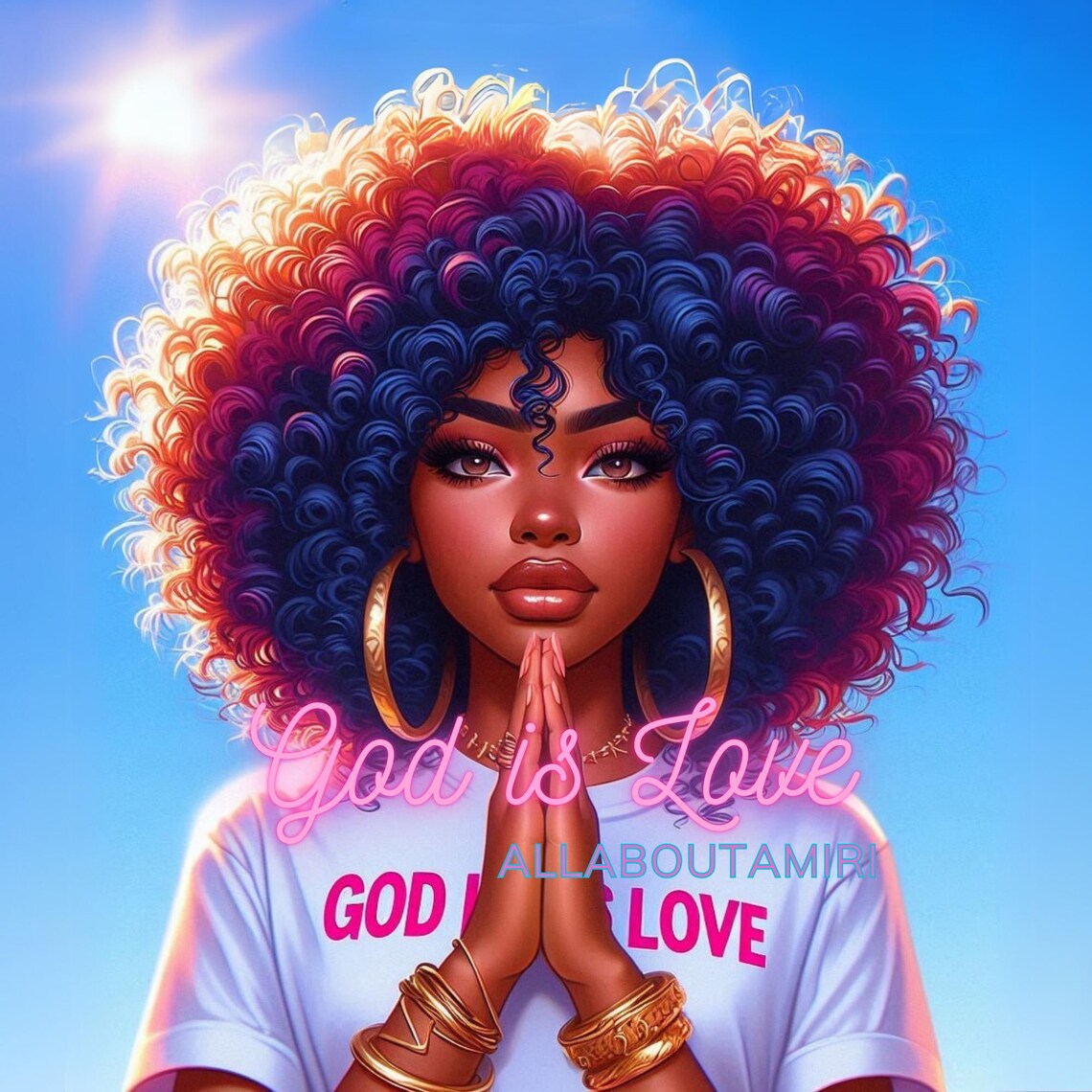 God is Love African American Digital 26 PNG Digital Images - Etsy