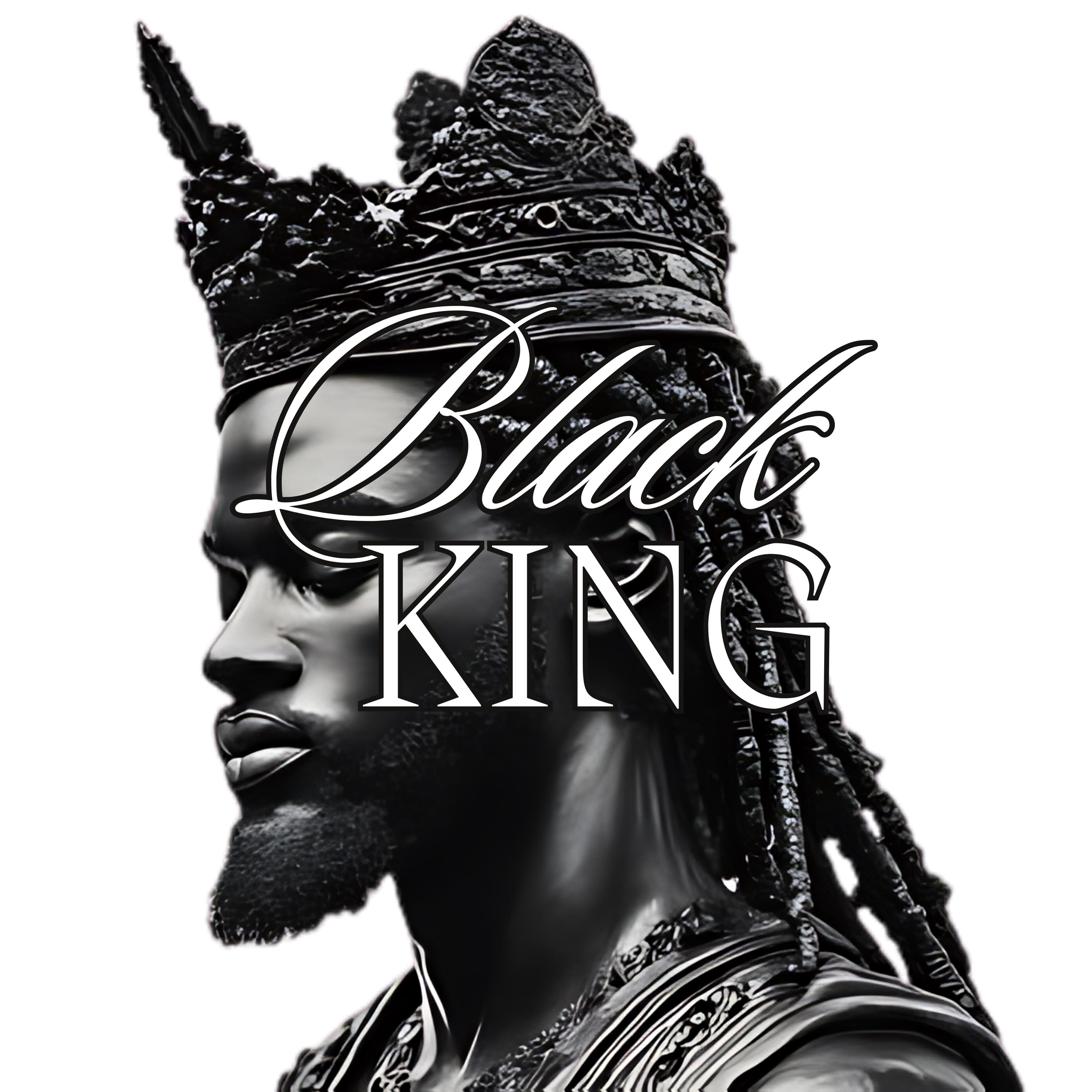 Black King Portrait: Minimalist Afrocentric Art (PNG Images) - Etsy