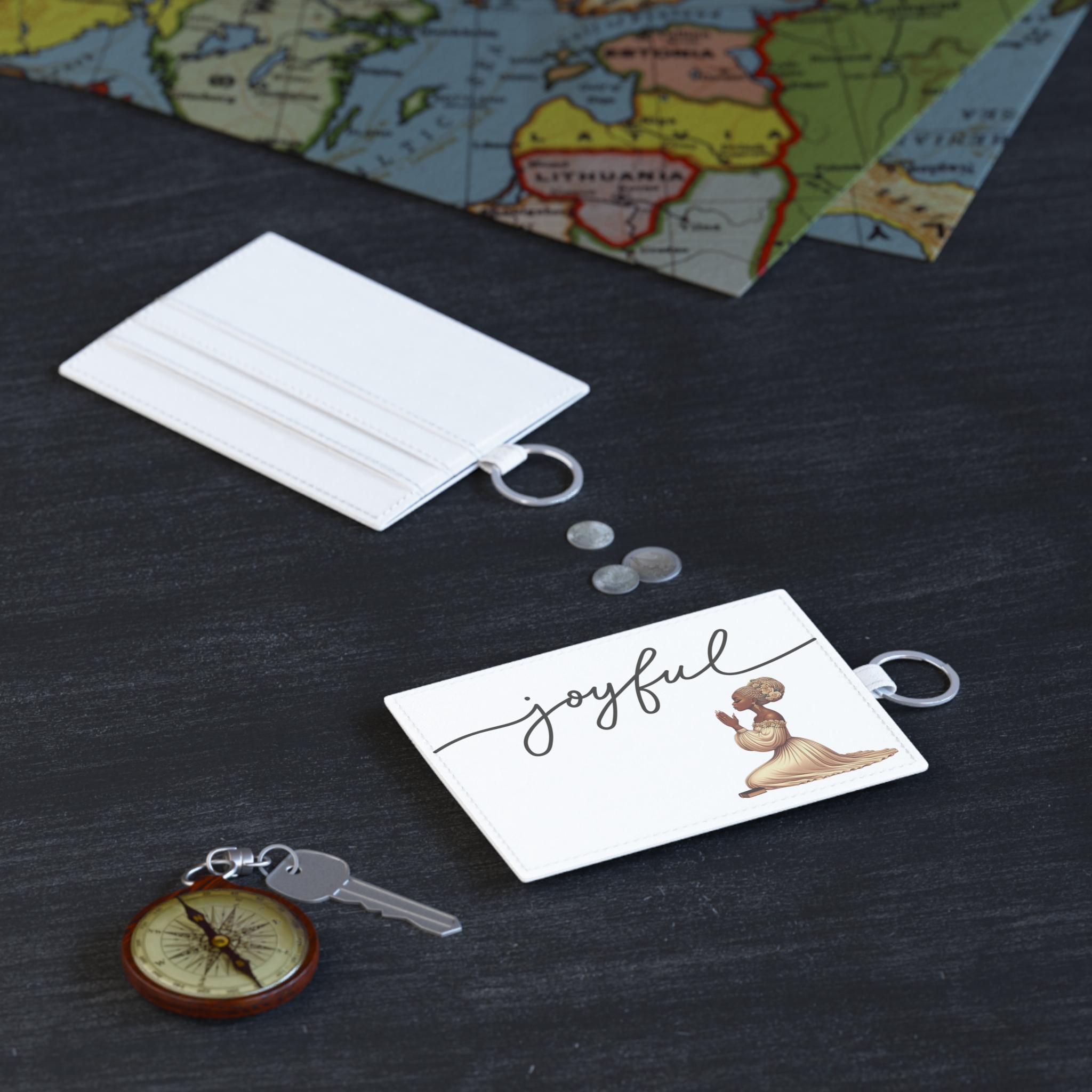 Praying Hands African American Woman Leather Card Holder, Joyful Prayer ...