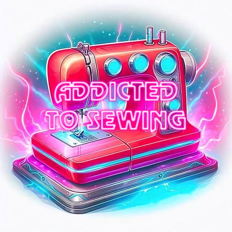 Sewing Machine Neon PNG Clipart Collection - Set of 56 Vibrant Images ...