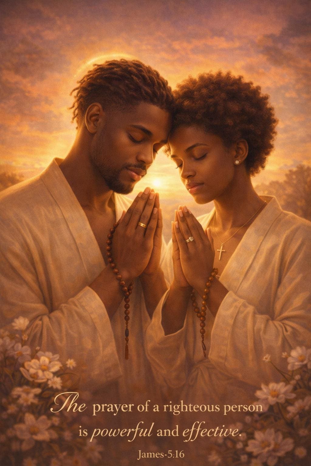 Praying Hands Art Prompt Builder | Faith-based AI Tool | Black Prayer ...