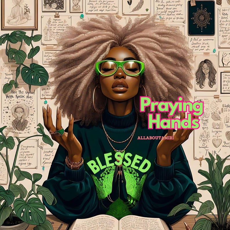 Prayer Wall Room Colorful Praying Hands Wall Art 25 PNG – Vibrant ...