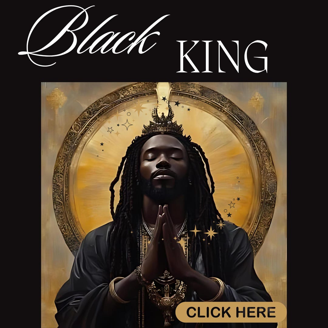 Majestic Black King Wall Art Images Collection, Digital Artwork, Set of ...