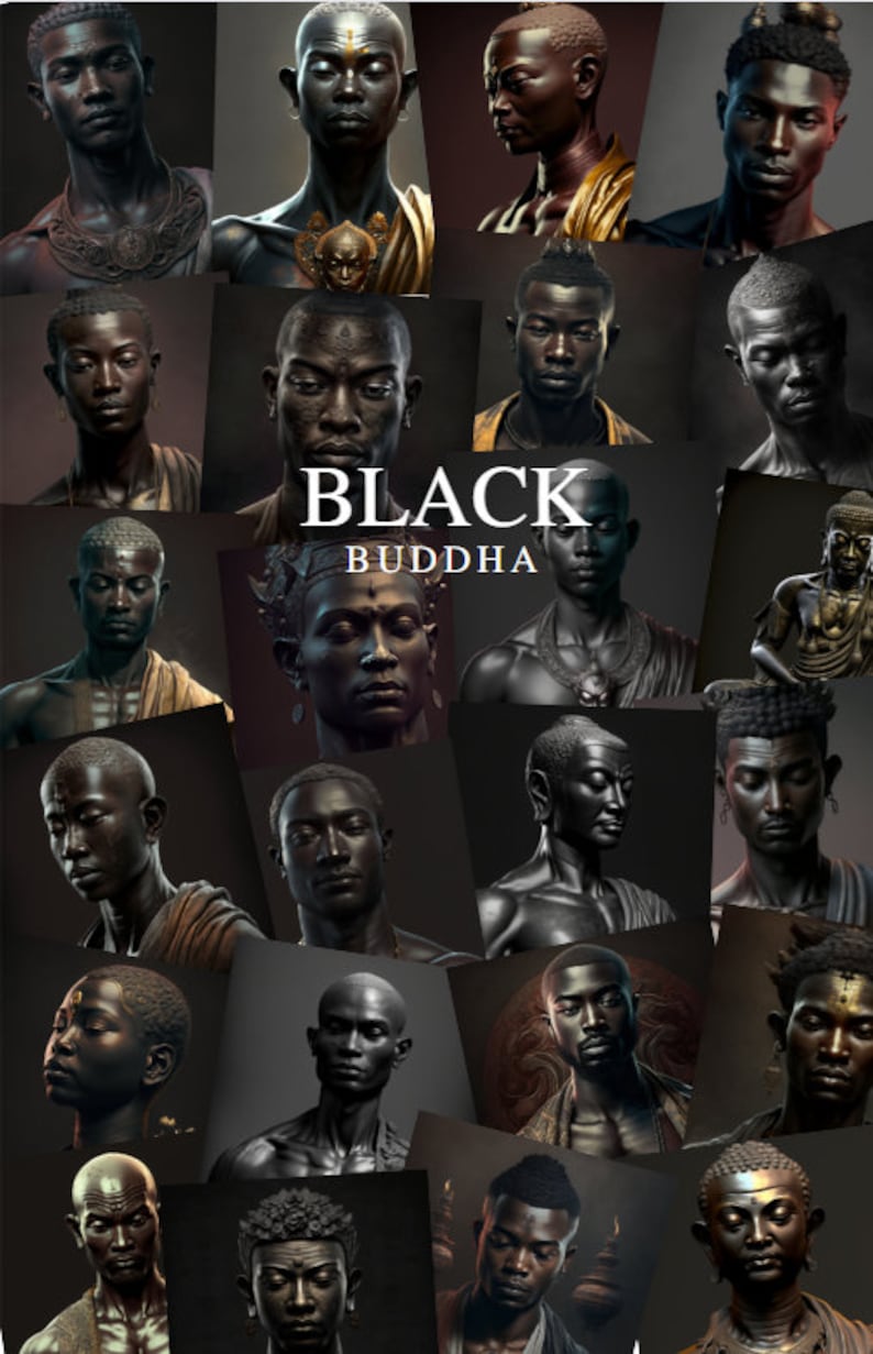 Black Buddha PNG Image Collection: Spiritual Art (digital Download) - Etsy