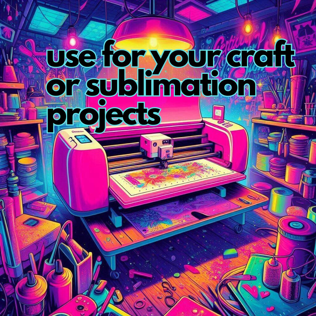 Neon Clipart Bundle: 91 PNG Images for Cricut & Sublimation (digital ...