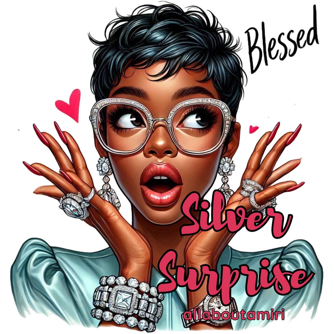 Silver Surprised Blessed Oh No Design: 55 PNG Images (digital Download ...