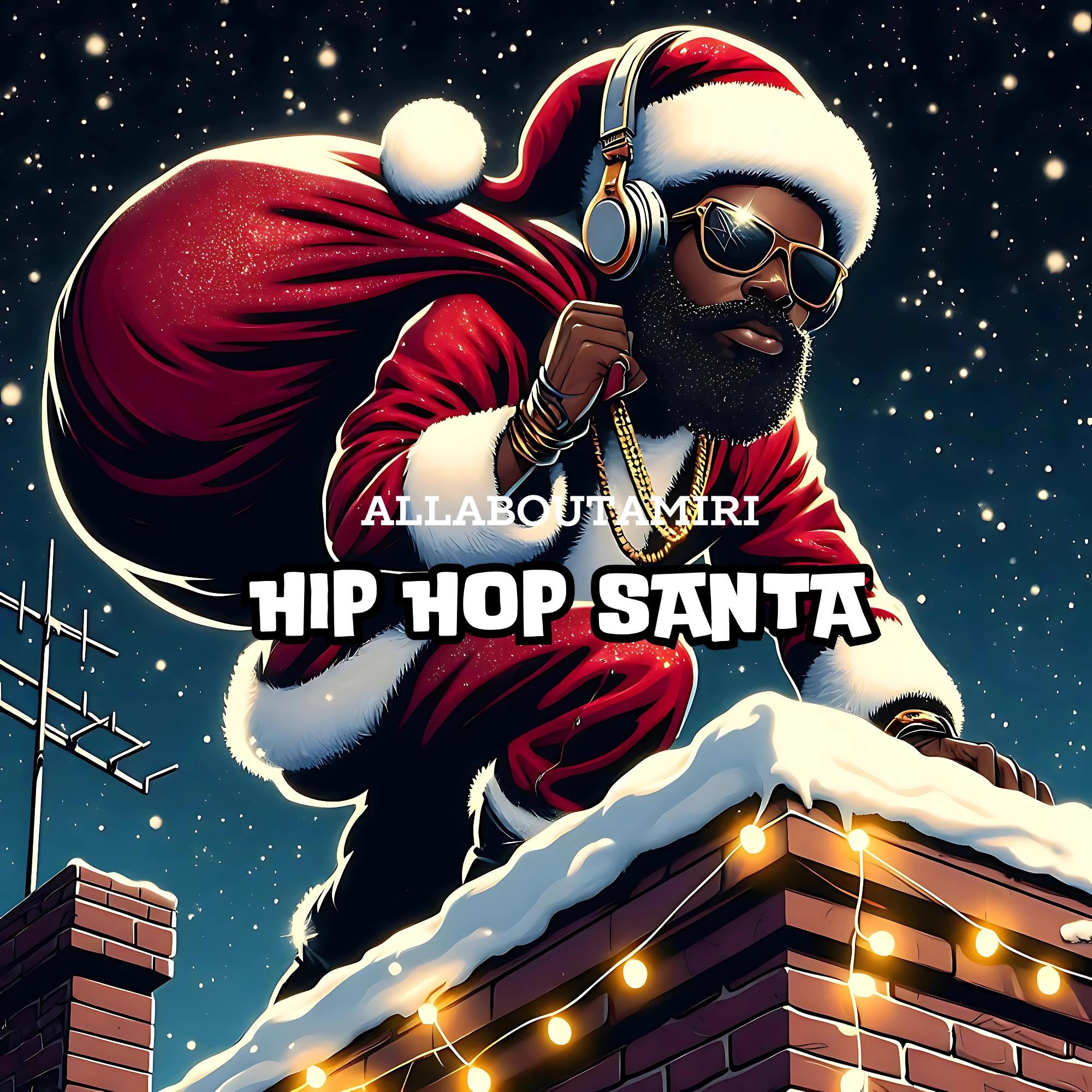 Hip Hop Santa PNG Clipart: 36 Festive Images (digital Download) - Etsy