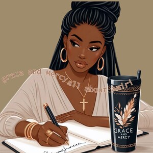 Grace and Mercy African American Inspirational Art Sublimation 23 PNG ...