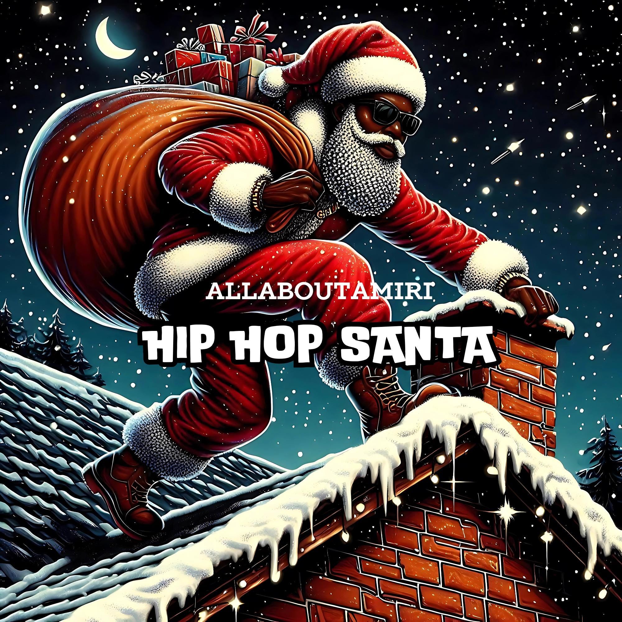 Hip Hop Santa PNG Clipart: 36 Festive Images (digital Download) - Etsy