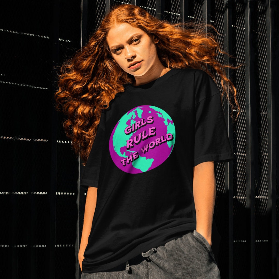 Girls Rule the World T-shirt Design Commercial Use Women Clothing - Etsy