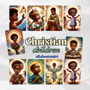 Christian African American Children Digital Art 10 PNG Images - Etsy