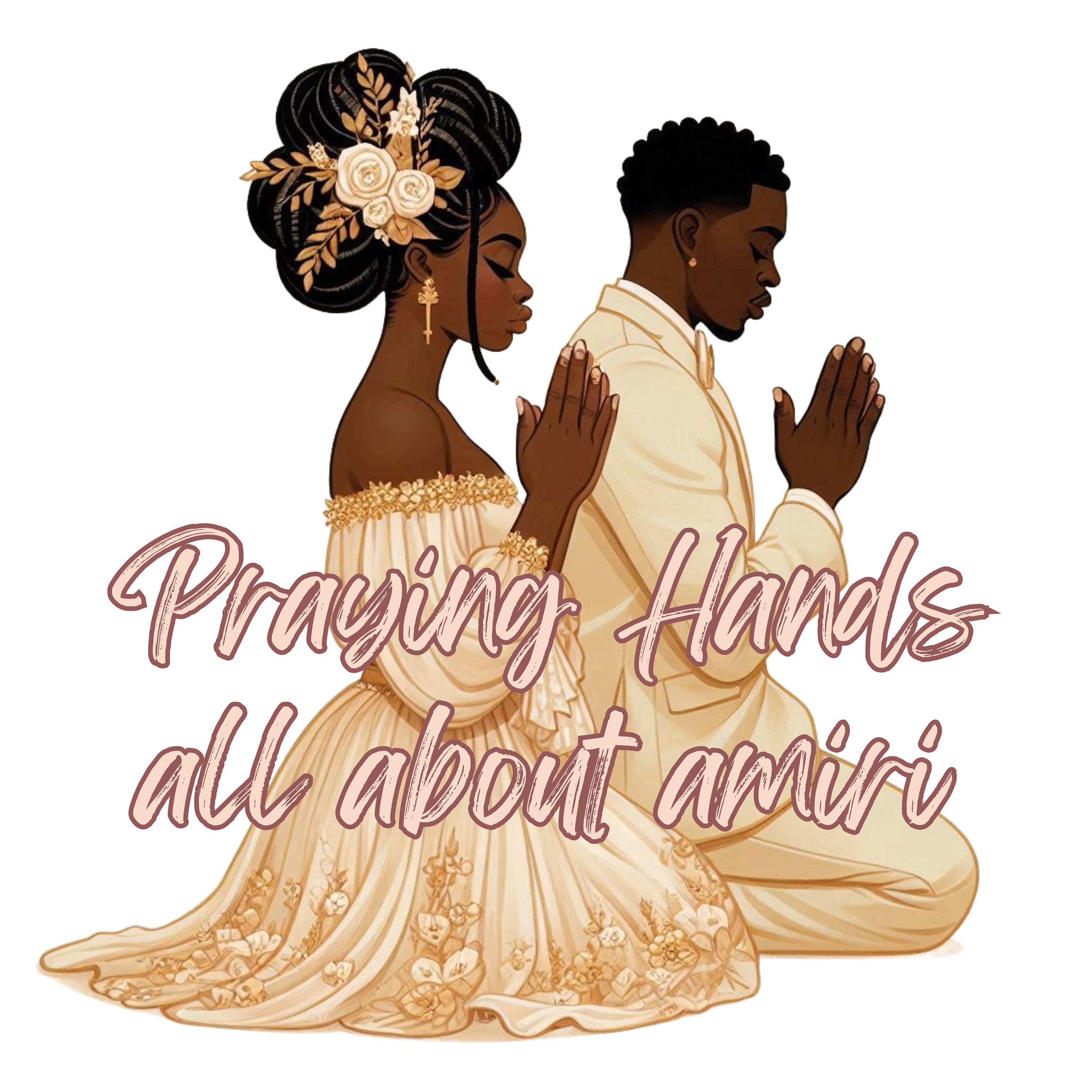 Praying African American Couple PNG Clipart: Spiritual Wedding Gifts - Etsy