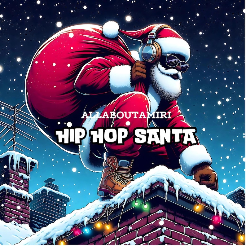 Hip Hop Santa PNG Clipart: 36 Festive Images (digital Download) - Etsy