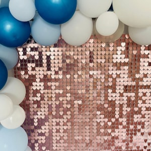 Shimmer Wall Sequin Panels: Blush Blooms Backdrop, 28 Interlocking ...