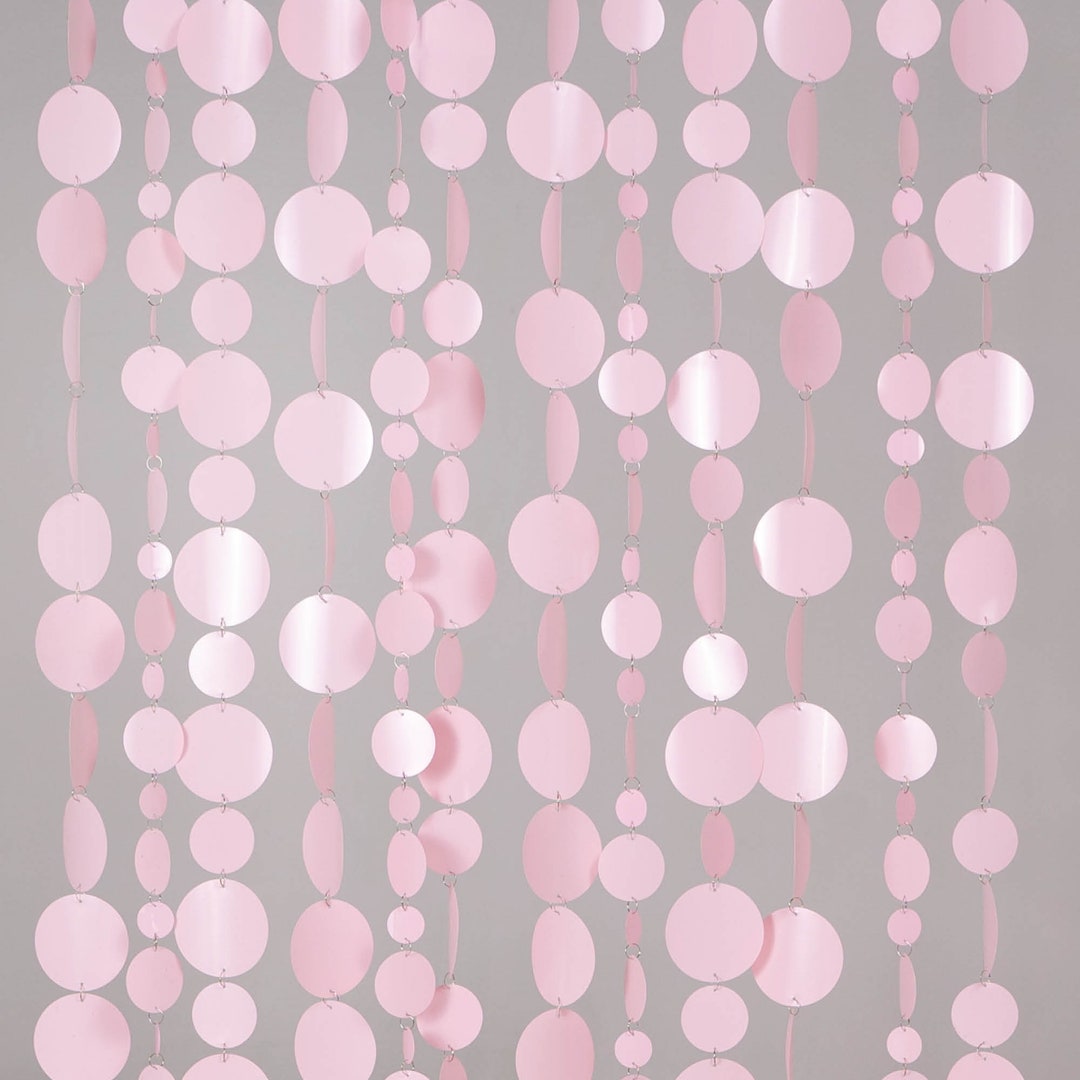 Shimmer Circle Sequin Garland Backdrop - Blush Blooms Decor - 12 Pack ...