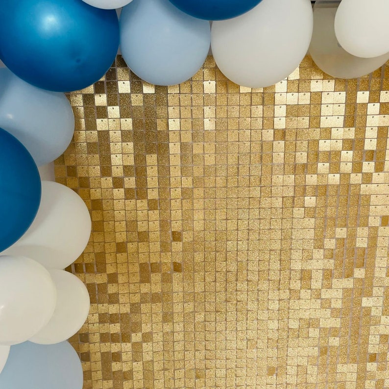Shimmer Wall Sequin Panels: Blush Blooms Backdrop, 28 Interlocking ...
