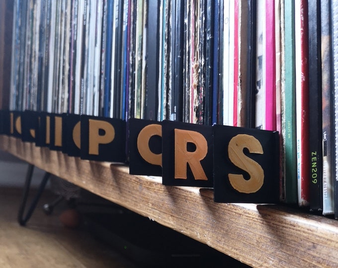 5 Vintage File Separators Heavy Duty Metal Tabs Alphabetic File ...