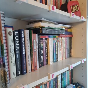 Alphabet Shelf Labels for Billy Bookcase, Home Library Book Case ...