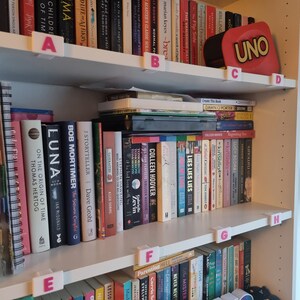 Alphabet Shelf Labels for Billy Bookcase, Home Library Book Case ...