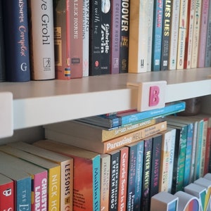 Alphabet Shelf Labels for Billy Bookcase, Home Library Book Case ...